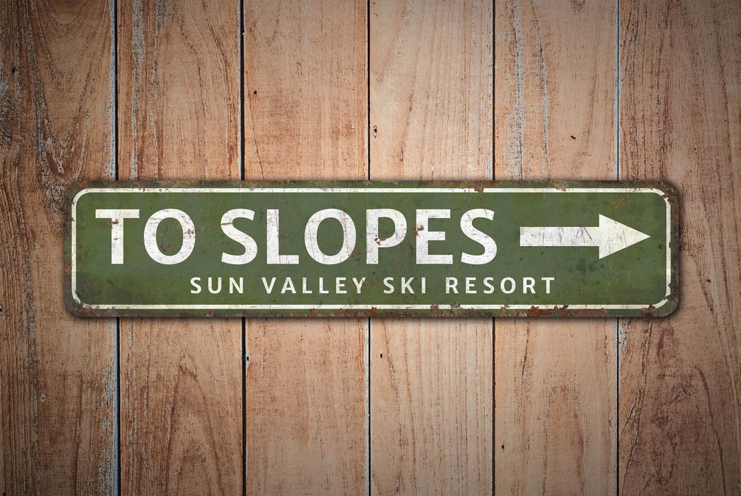 To Slopes - to Slopes Sign - to Slopes Decor - Vintage Style Sign ...