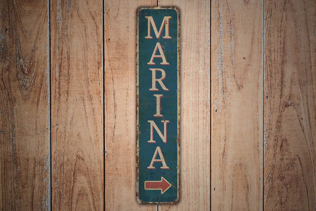 Marina Direction - Boat Dock Sign - Marina Decor - Harbor Sign - Boat ...