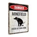 Minefield Sign Warning Sign Dog Sign Dog Lover Gift Dog Owner Gift ...