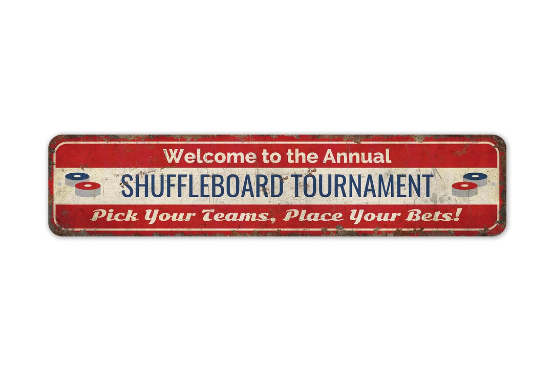 Shuffleboard Tournament - Tournament Sign - Tournament Decor - Vintage ...