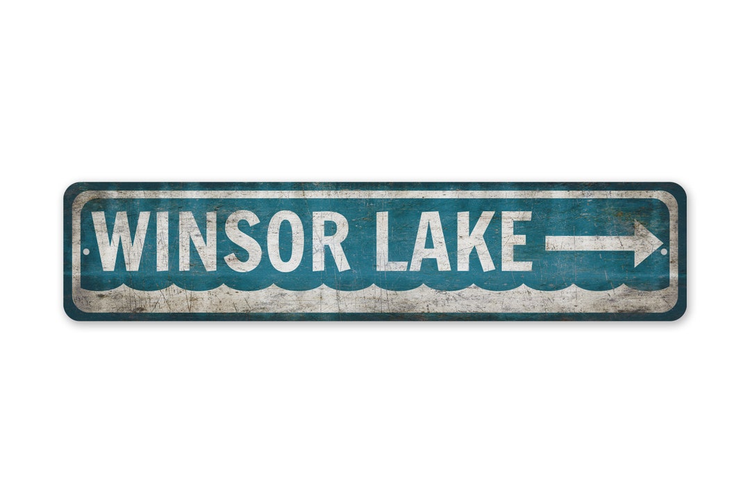 Lake Arrow Sign - Lake Direction Sign - Custom Directional Sign - Lake ...