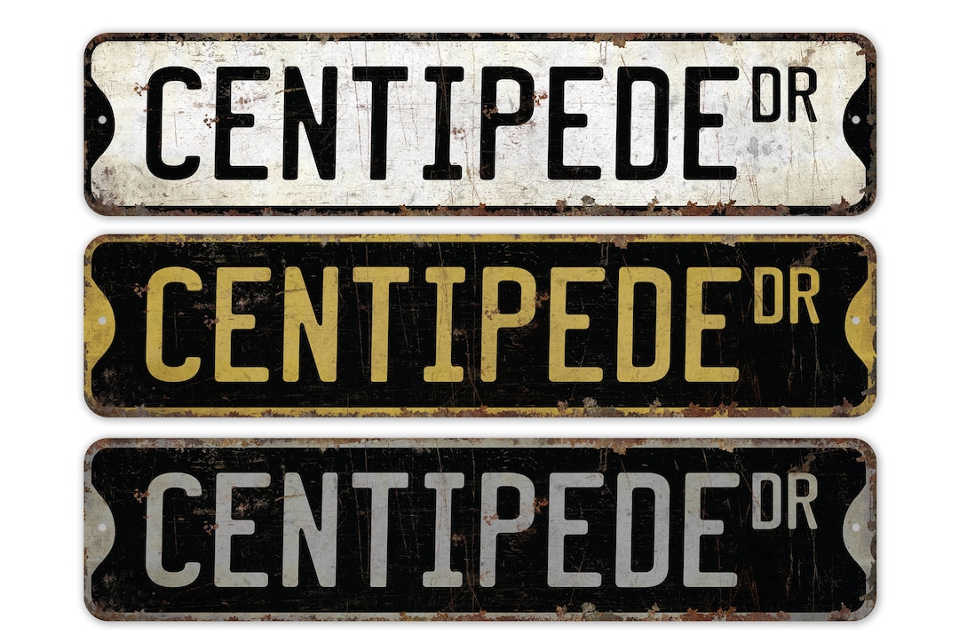 Centipede - Centipede Sign - Centipede Decor - Vintage Style Sign ...