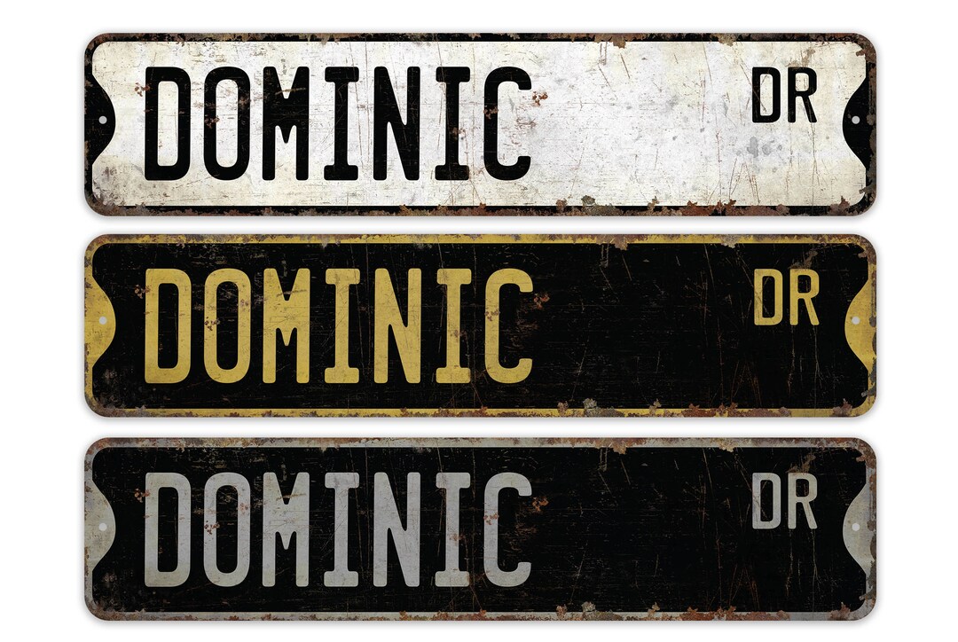Dominic Name Sign - Boys Name Sign - Family Name Sign - Children Room ...