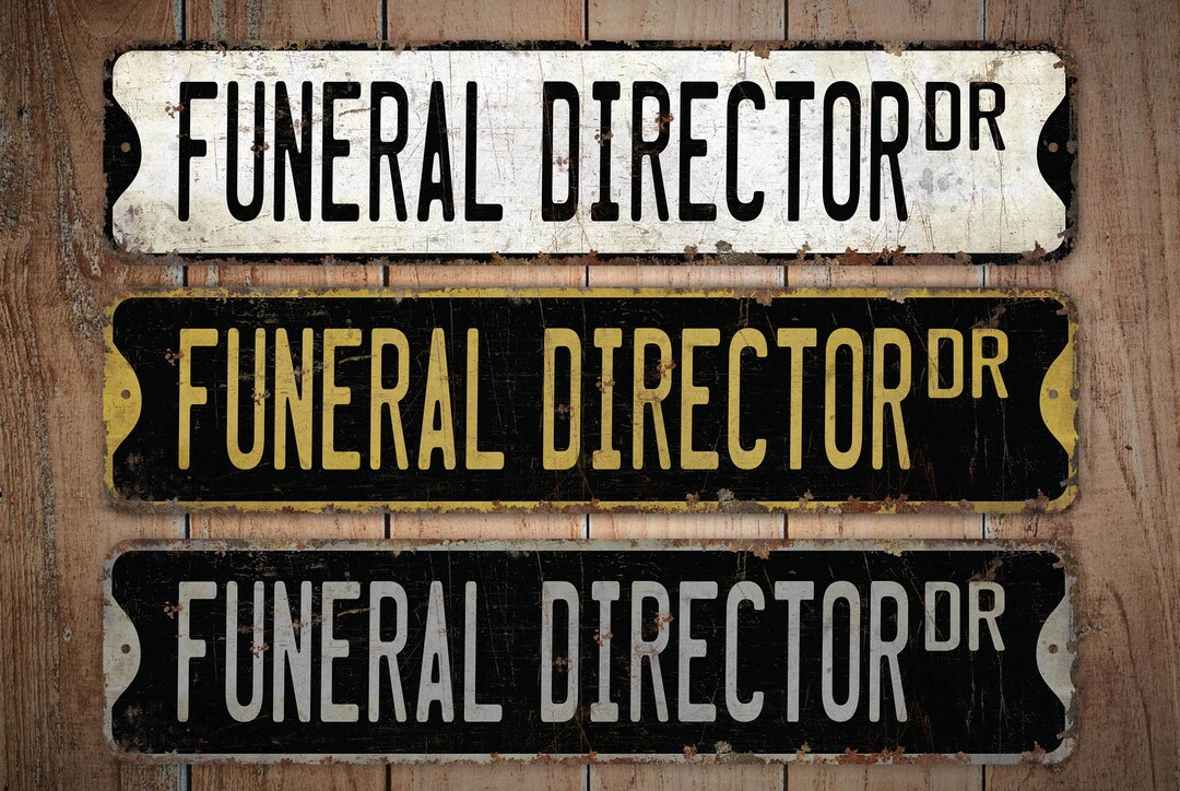Funeral Director - Funeral Director Sign - Funeral Director Decor ...