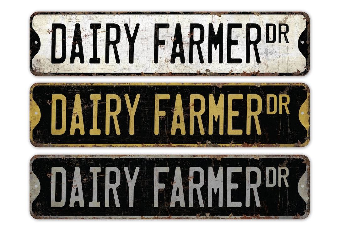 Dairy Farmer - Dairy Farmer Sign - Dairy Farmer Decor - Vintage Style ...