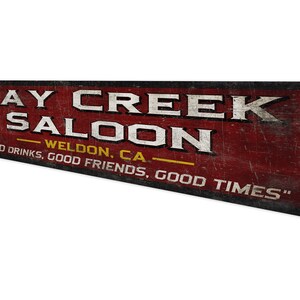 Custom Saloon Sign - Custom Saloon Decor- State Saloon Sign - City ...