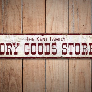 Dry Goods Sign - Groceries Sign - Vintage Style Sign - Dry Goods Store ...