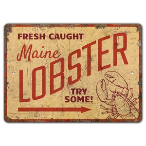 Fresh Caught Lobster - Fresh Lobster Sign - Fresh Lobster - Lobster ...