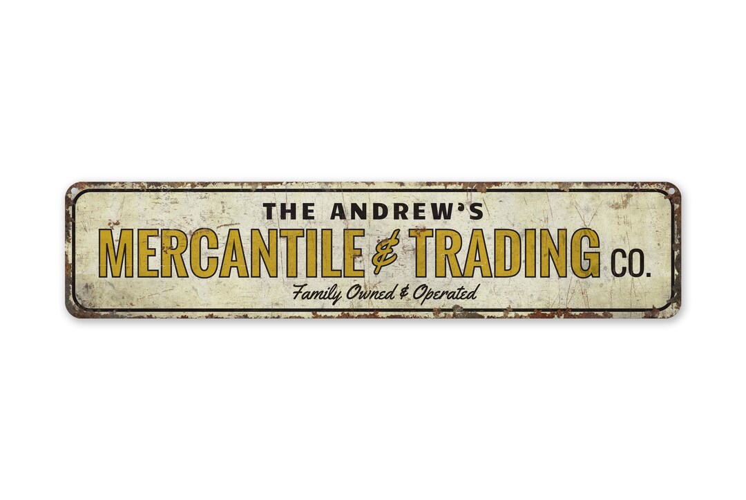 Mercantile Trading Co - Mercantile Co Sign - Trading Co Decor - Vintage ...