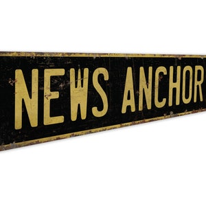 News Anchor - News Anchor Sign - News Anchor Decor - Vintage Style Sign ...