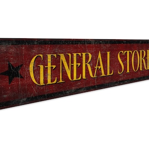 General Store Sign - Groceries Start Sign - Vintage Style Sign - Custom ...