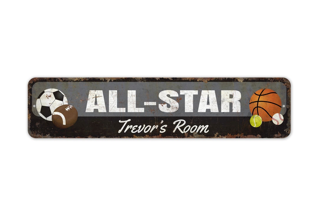 All Star Sign - Kids Room Sign - Kids Room Decor - Vintage Style Sign ...