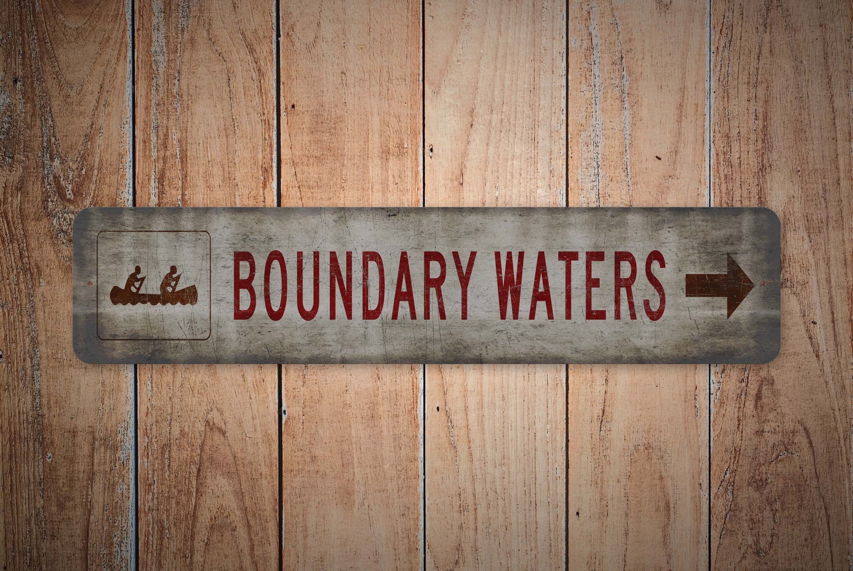 Boundary Waters Arrow Sign - Boundary Waters Sign - Custom Directional ...