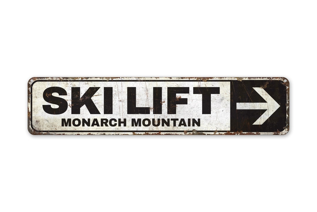 Ski Lift - Ski Lift Sign - Ski Lift Decor - Vintage Style Sign - Custom ...