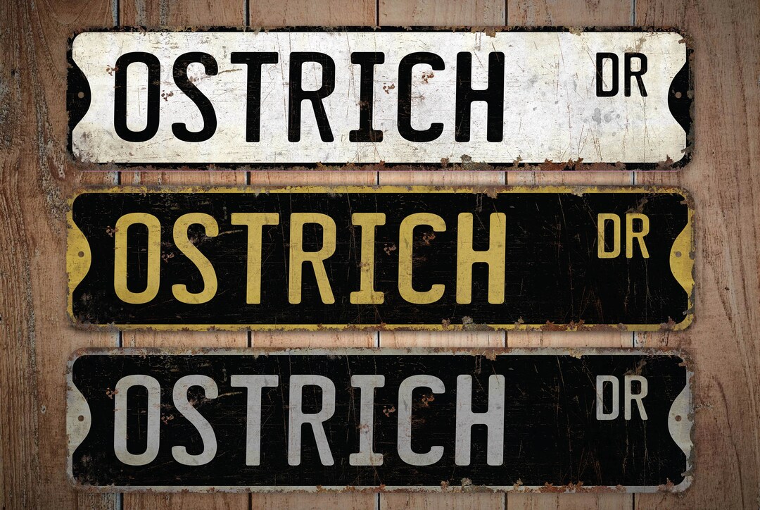 Ostrich - Ostrich Sign - Ostrich Decor - Ostrich Lover Gift - Custom ...