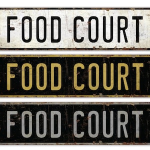 Food Court - Food Court Sign - Food Court Decor - Custom Food Court ...
