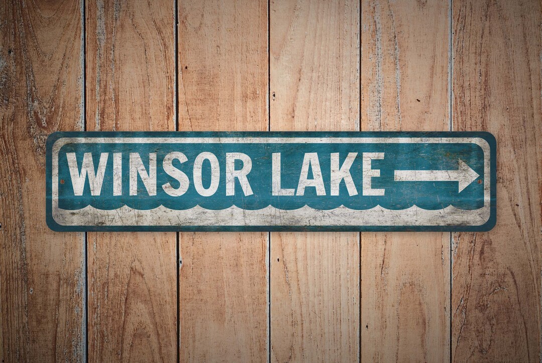 Lake Arrow Sign - Lake Direction Sign - Custom Directional Sign - Lake ...