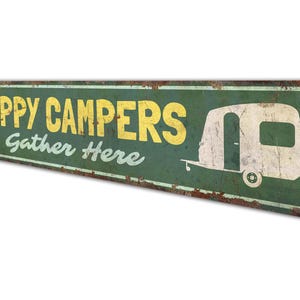 Happy Campers Sign - Cabin Decor - Camp Sign - Camp Decor - Camp Lover ...