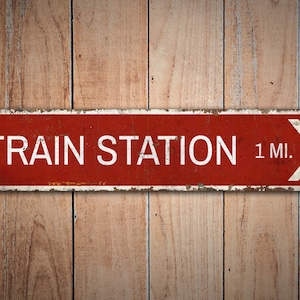Train Station Sign - Custom Train Station - Train Station Decor - Rail ...