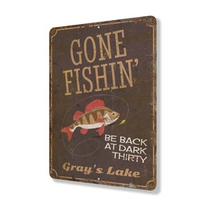 Gone Fishing - Gone Fishing Sign - Gone Fishing Decor - Fishing Sign ...