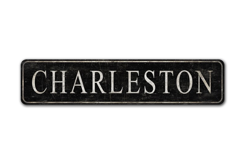 Charleston City Sign Custom City Sign Vintage Style Sign | Etsy