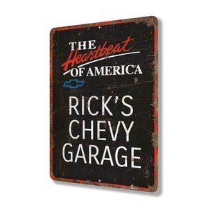 Chevy Garage Sign - Chevy Garage Decor - Chevy Garage - Classic Car ...