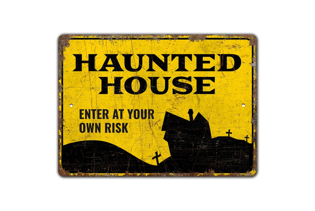 Enter at Your Own Risk - Haunted House - Halloween Sign - Halloween ...