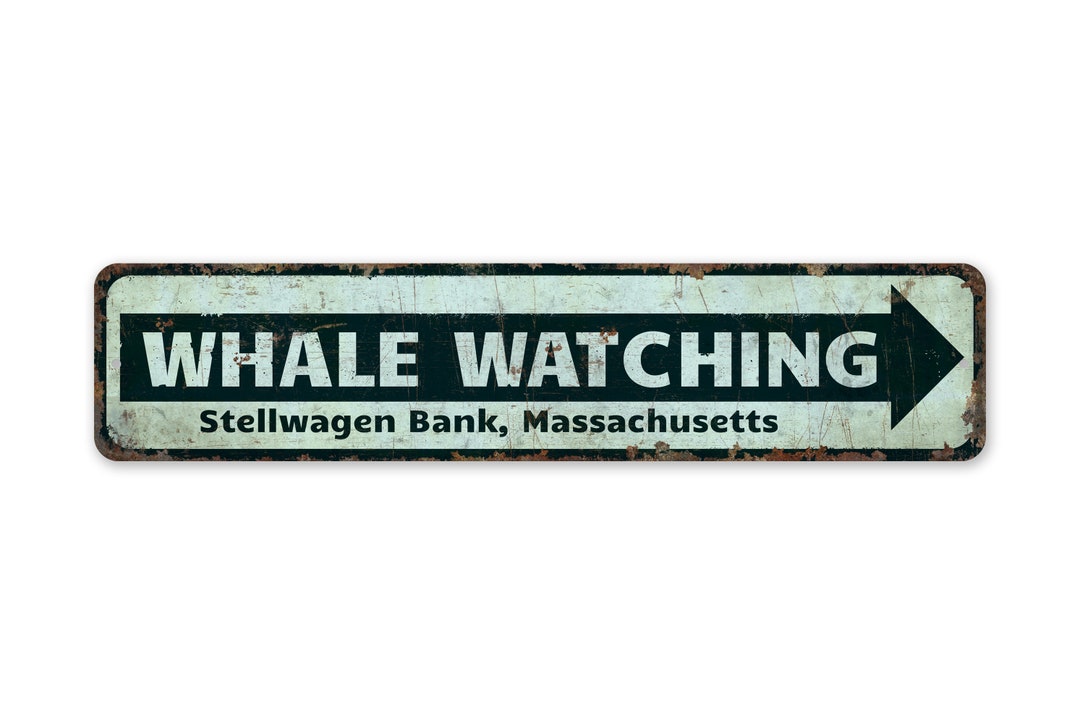 Whale Watching Sign - Beach Arrow Sign - Whale Watching - Whale ...