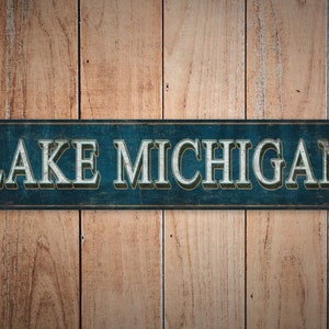 Custom Lake Sign - Lake Name Sign - Vintage Style Sign - Custom Lake ...