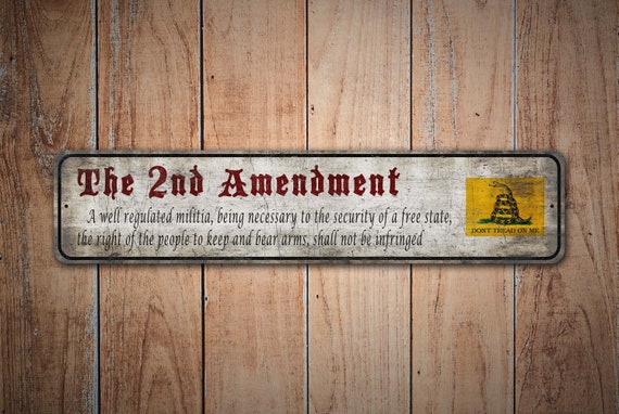 The 2nd Amendment 2nd Amendment Sign Vintage Style Sign | Etsy