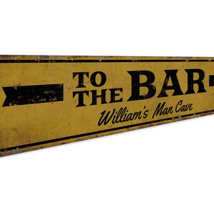 To the Bar - to the Bar Sign - to the Bar Decor - Vintage Style Sign ...