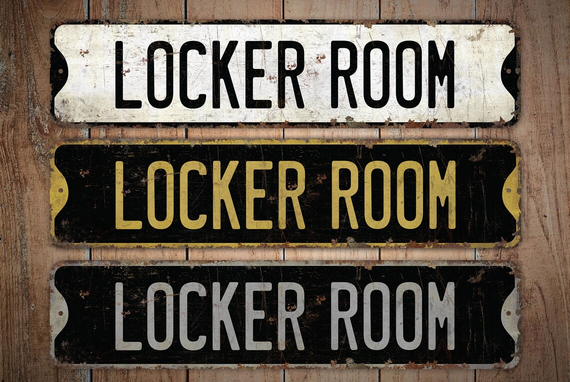 Locker Room Locker Room Sign Locker Room Decor Vintage - Etsy