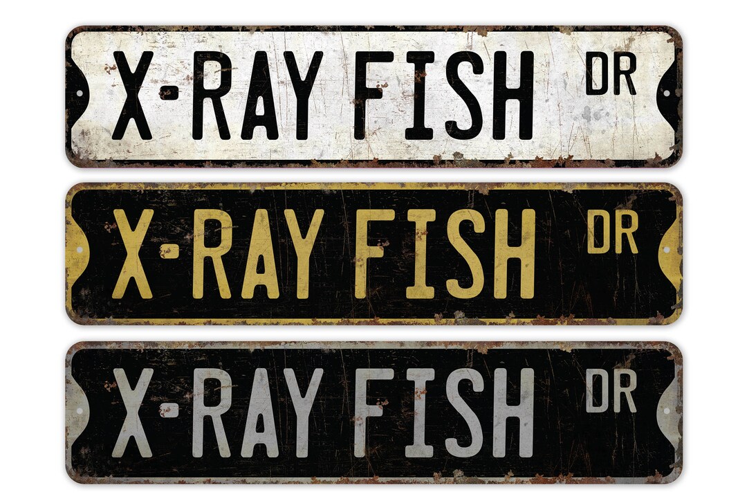 X-ray Fish - X-ray Fish Sign - X-ray Fish Decor - X-ray Fish Lover ...