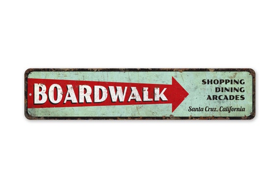 Boardwalk Sign Custom Boardwalk Boardwalk Game Sign Vintage Style Sign ...