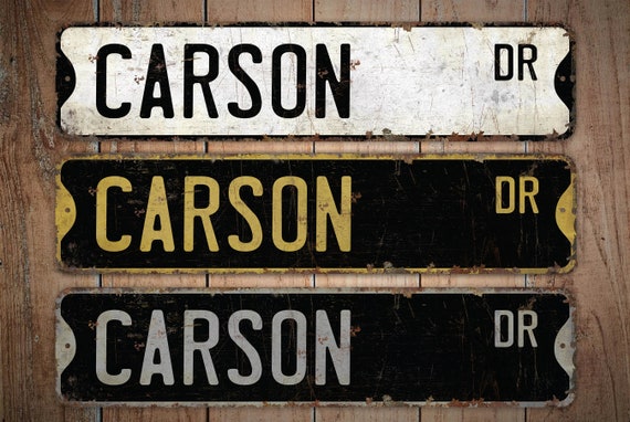 Carson Name Sign Children Room Sign Family Name Sign - Etsy