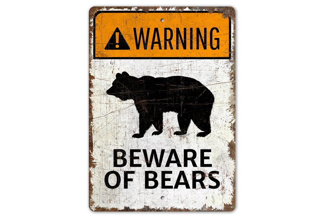 Warning Sign - Bear Sign - Bear Passing Sign - Bear Warning Sign ...