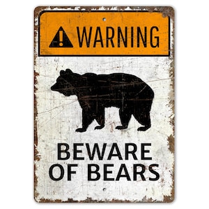 Warning Sign - Bear Sign - Bear Passing Sign - Bear Warning Sign ...