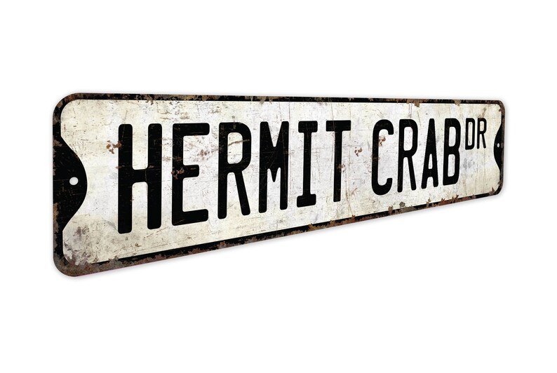 Hermit Crab Hermit Crab Sign Hermit Crab Decor Vintage - Etsy