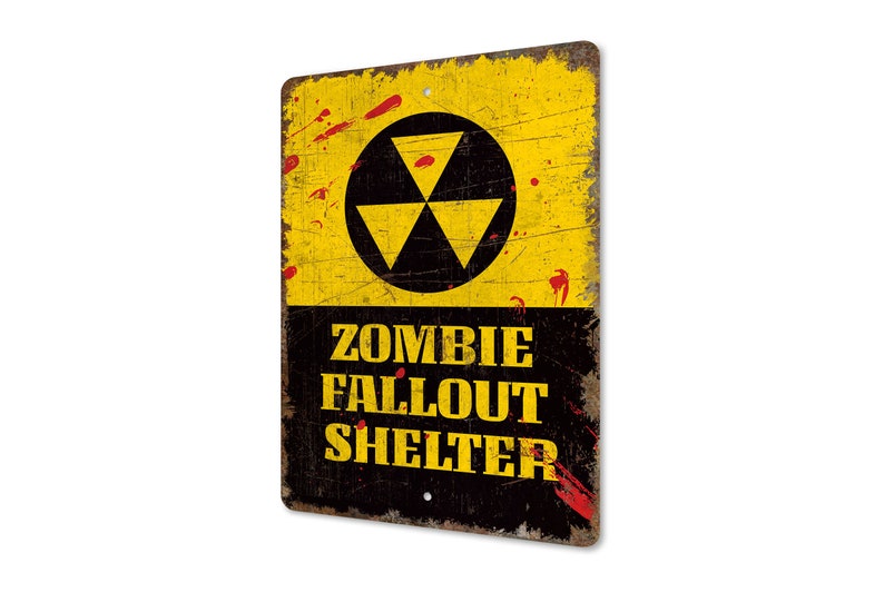 Zombie Fallout Shelter - Zombies Sign - Halloween Sign - Halloween ...