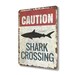 Caution Shark Crossing - Shark Crossing Sign - Shark Crossing Decor ...