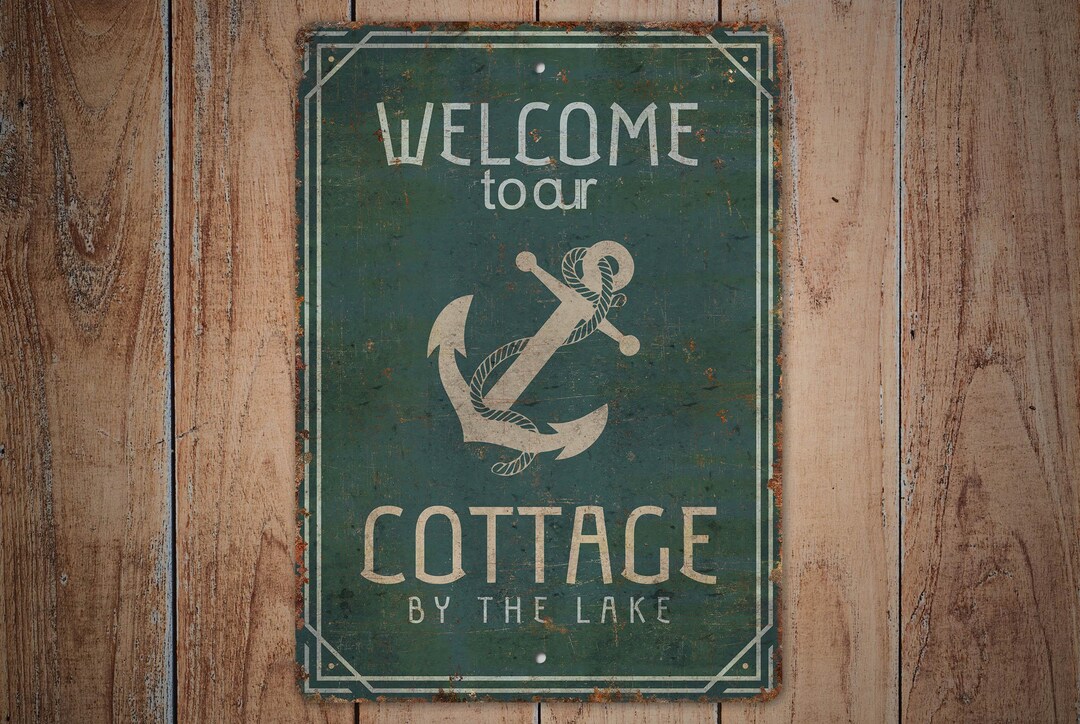 Welcome to Our Cottage Sign- Lake House Sign - Lodge Decor - Cottage by ...