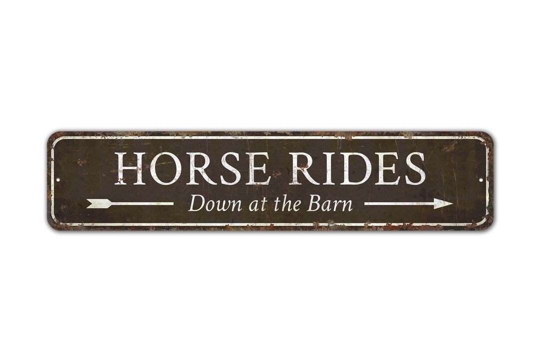 Horse Rides Sign - Horse Riding Sign - Barn Decor - Custom Arrow Sign ...