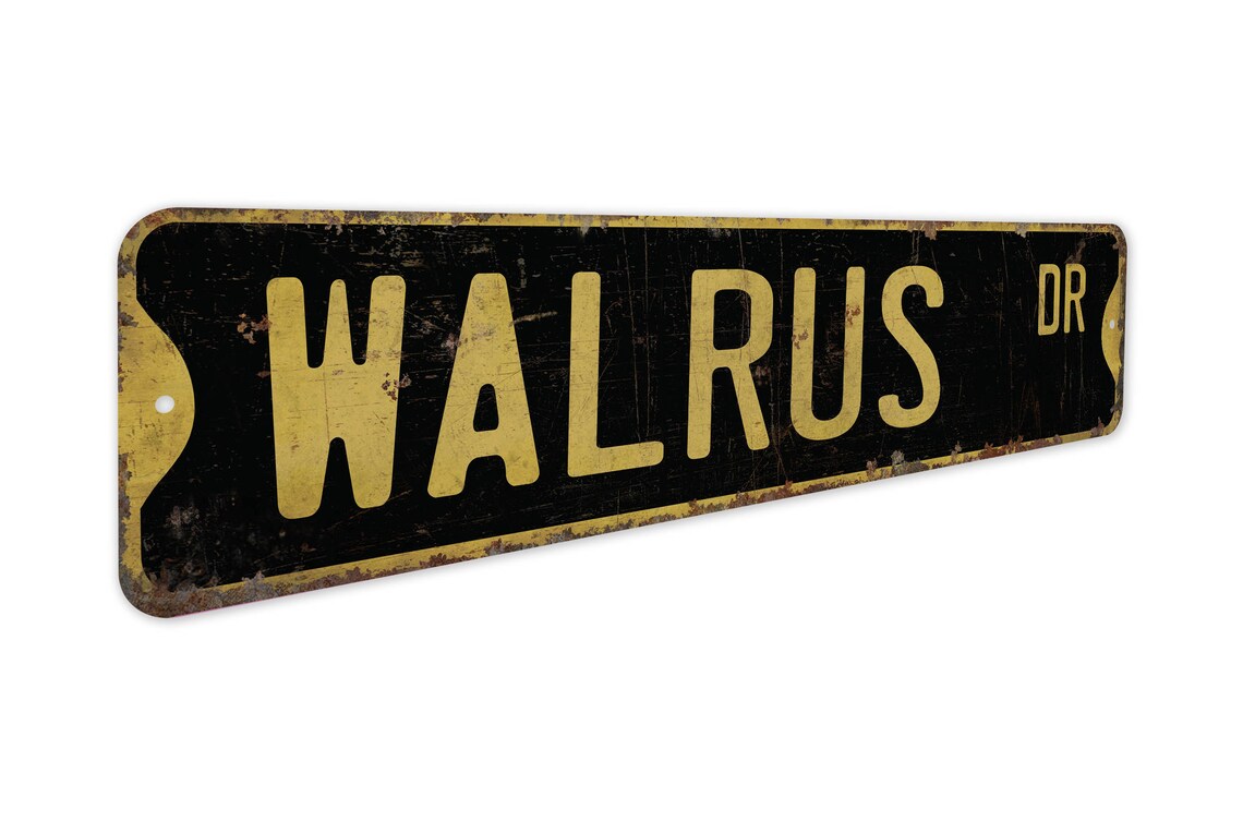 Walrus - Walrus Sign - Walrus Decor - Walrus Lover Gift - Walrus Street ...