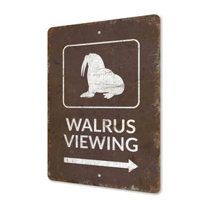 Walrus Viewing - Walrus Viewing Sign - Walrus Lover Gift - Walrus ...