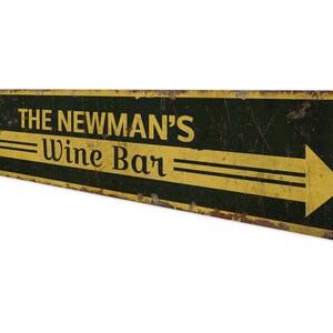 Wine Bar Sign - Vintage Style Sign - Wine Bar Decor - Wine Bar Arrow ...