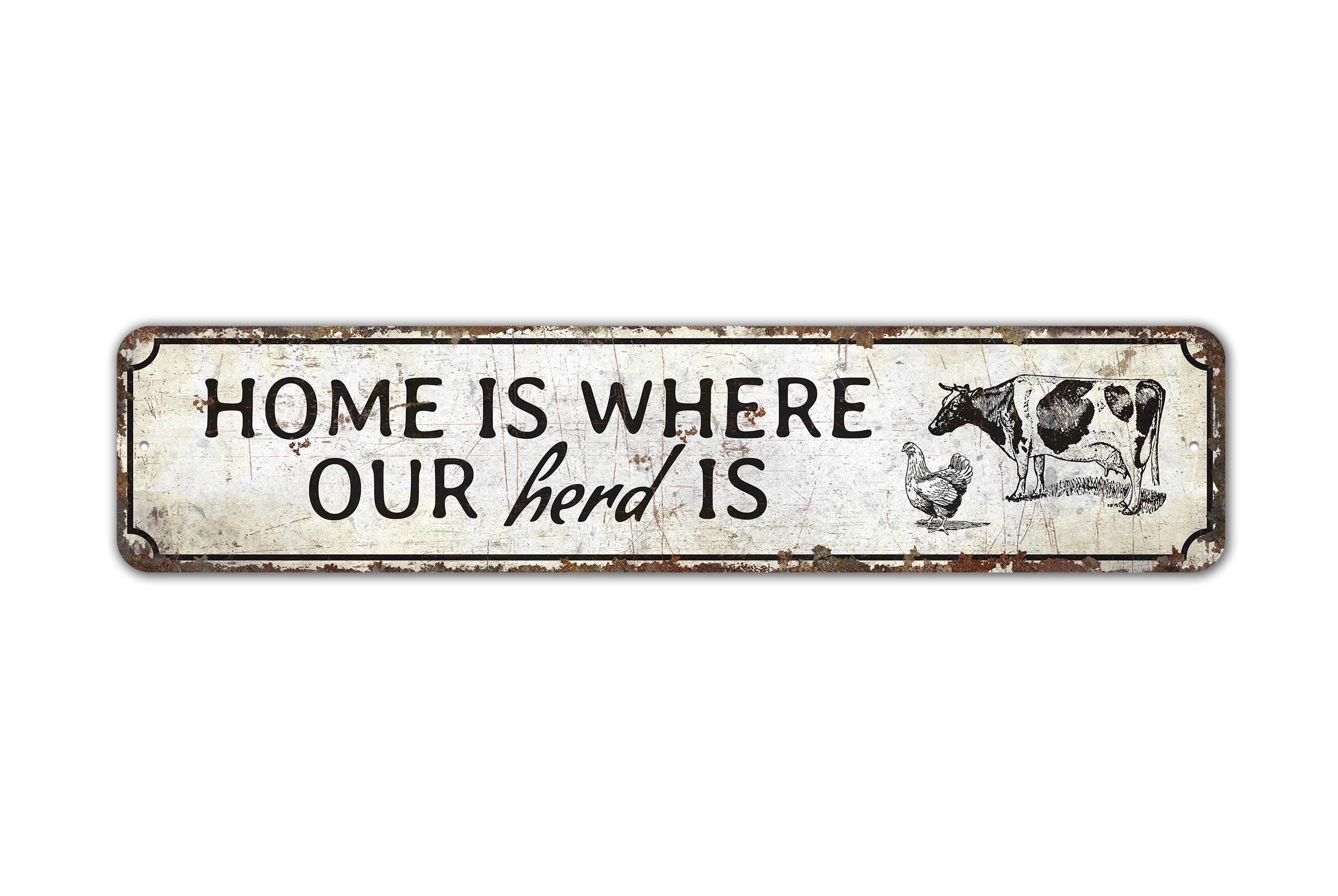 Home is Where the Herd is - Farm Sign - Farm Decor - Farm Owner Gift ...