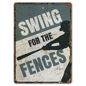 Swing for the Fences Baseball Player Gift Baseball Sign Sports Decor ...