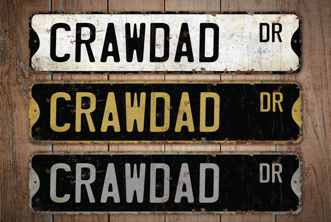 Crawdad - Crawdad Sign - Crawdad Decor - Vintage Style Sign - Custom ...