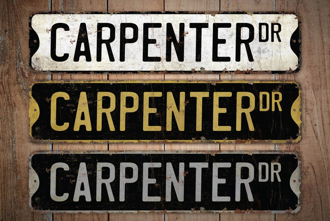 Carpenter Carpenter Sign Carpenter Decor Vintage Style Sign Custom ...