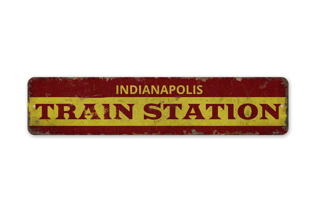 Train Station Sign - Custom Train Station - Train Station Decor - Rail ...